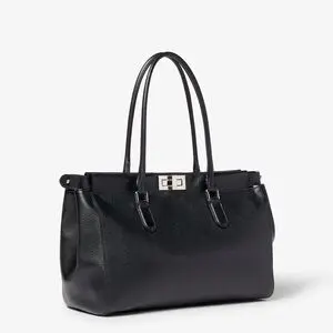 Fendi Peekaboo Tote Small Black Leather Bag